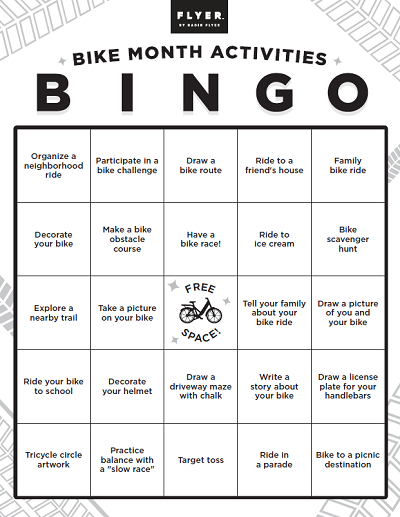 Bike Month Bingo Activities – Radio Flyer