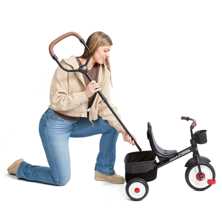 Radio Flyer City 4-in-1 Trike: Stroll 'N Trike Push Tricycle | Radio Flyer