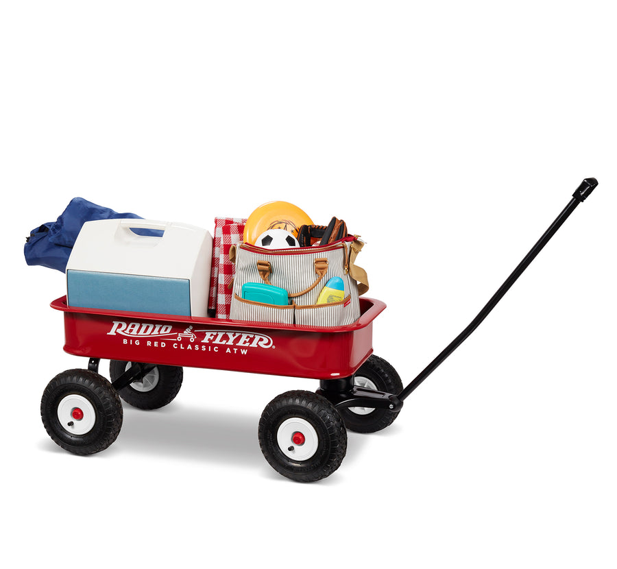 Vintage Red Wagon: Wooden & Metal | Radio Flyer