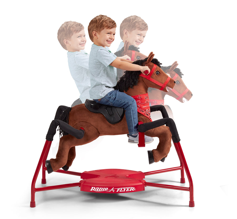 Chestnut: Plush Spring Rocking Horse Toy for Toddlers | Radio Flyer