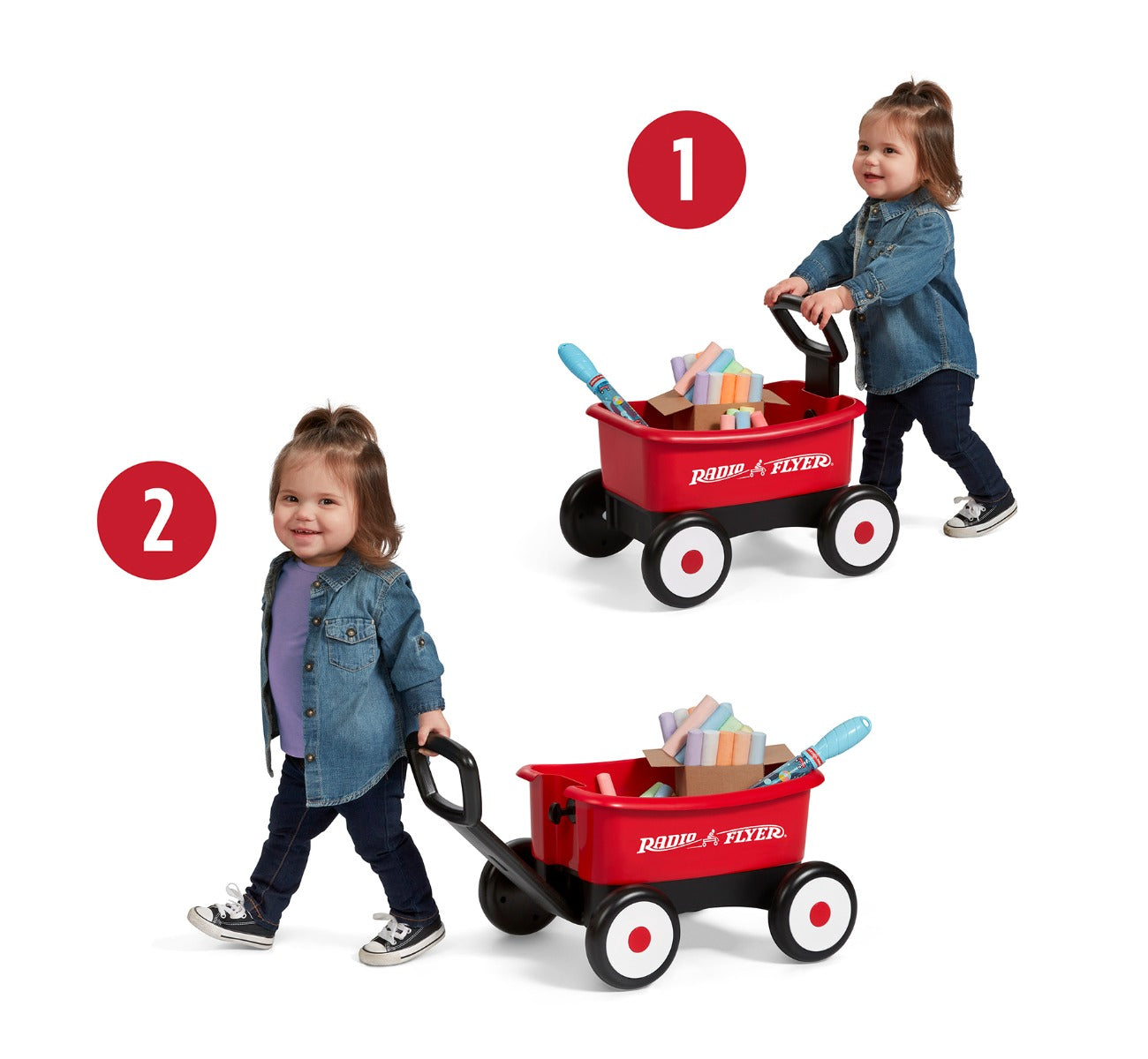 Push & Pull Walker Wagon with Bubbles and Chalk | Radio Flyer